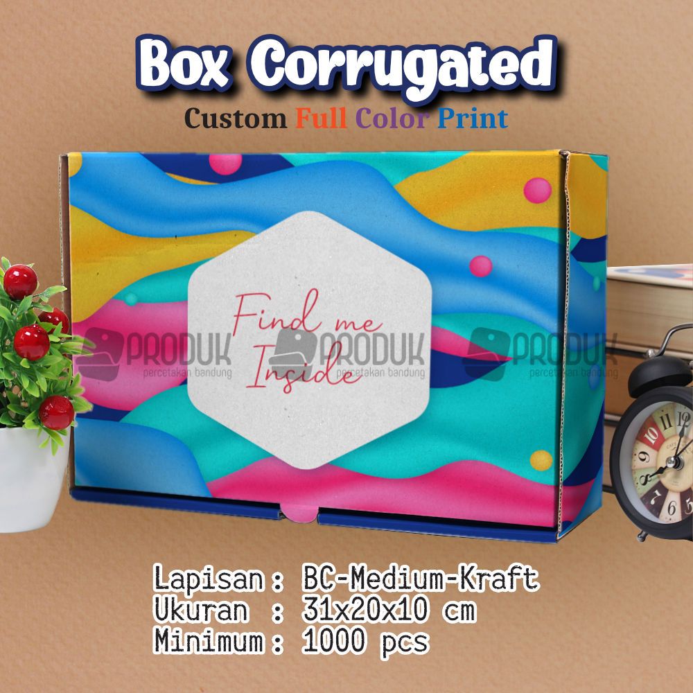 Jual Cetak Dus Corrugated 31x20x10 cm FULL COLOR Free Custom Desain ...