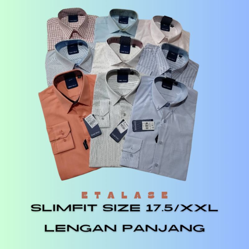 Jual Stanley Adams Slimfit Lengan Panjang Kemeja Polos Kotak Kotak Big Size XXL Formal | Shopee ...