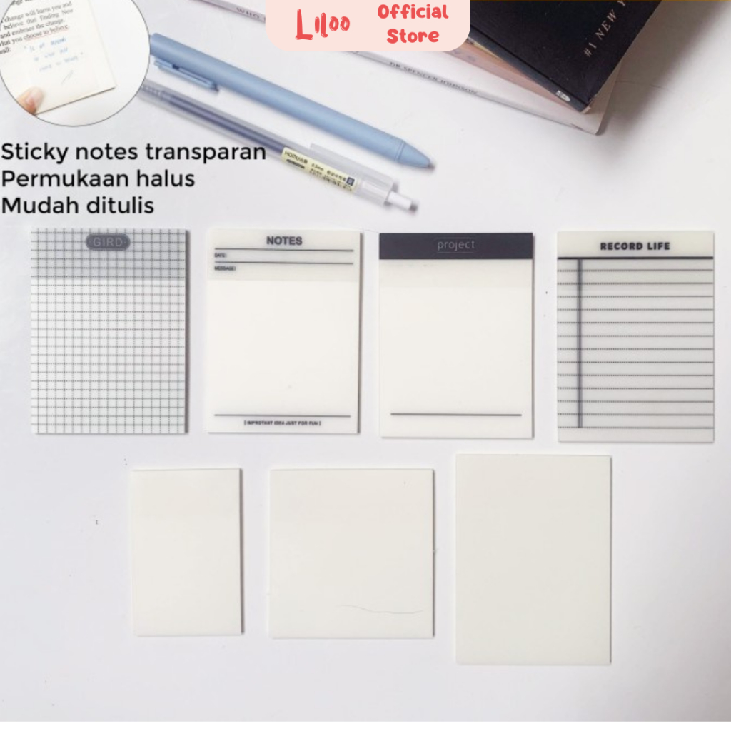 Jual Sticky Notes Flashee Transparan Anti Air Memo Bening Tahan Air ...