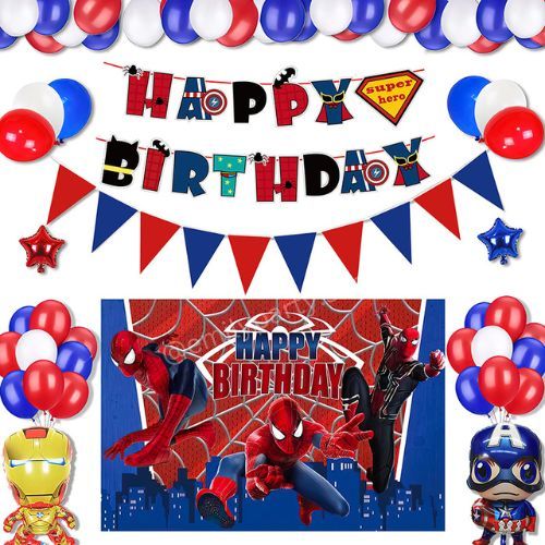 Jual Paket Set Dekorasi Ulang Tahun Anak Spiderman/Avenger/Balon ... Jual Paket Set Dekorasi Ulang Tahun Anak Spiderman/Avenger/Balon ...