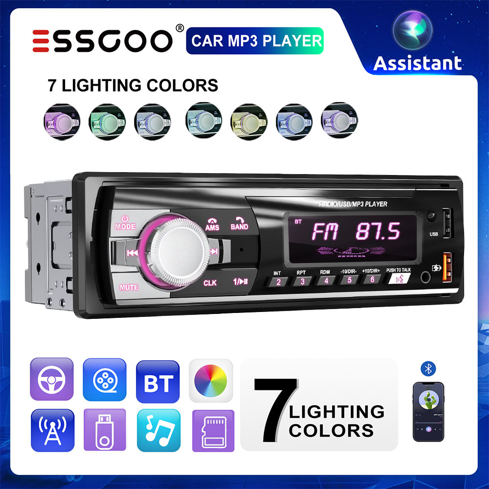 Jual ESSGOO Headunit 1 Din MP3 Car Stereo Radio Bluetooth MP3 Car ...