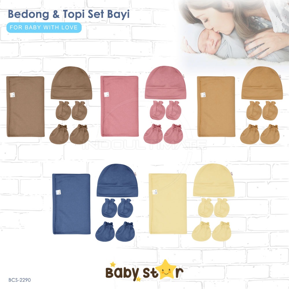 Jual Bedong Bayi Newborn Bedong SET BABY STAR 4in1 Paket Newborn Paket ...