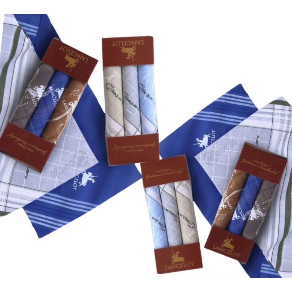 Jual Sapu Tangan Pria / Selampe Pria ( Dasar Putih ) isi 3 | Shopee ...