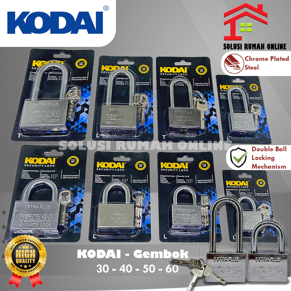 Jual Gembok KODAI Stainless Anti Karat Maling Pagar Rumah Pintu Motor ...
