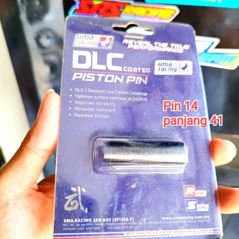 Jual Pen Pin DLC Piston UMA RACING Universal 14mm panjang 41mm dan 44mm ...