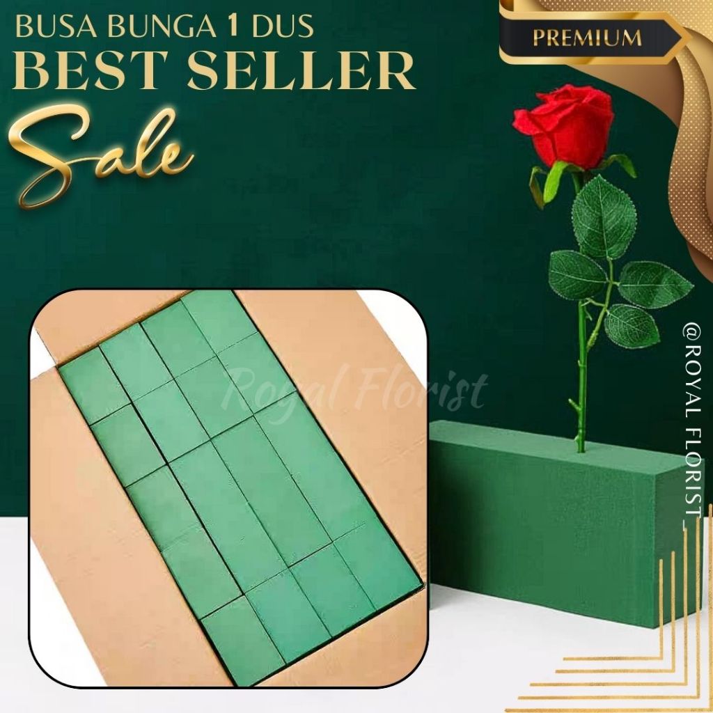 Jual 1 DUS Busa Bunga Kering/Basah Untuk Bunga/Floral Foam Busa Kering ...