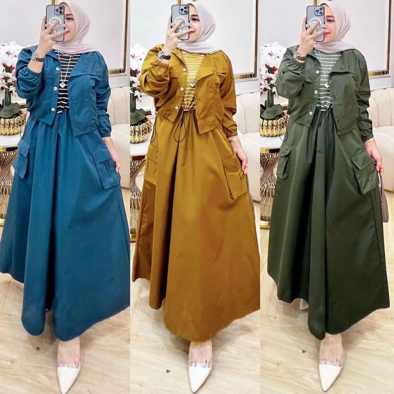 Jual Set 2 in 1 modelo//set rok cargo//set rok jaket | Shopee Indonesia