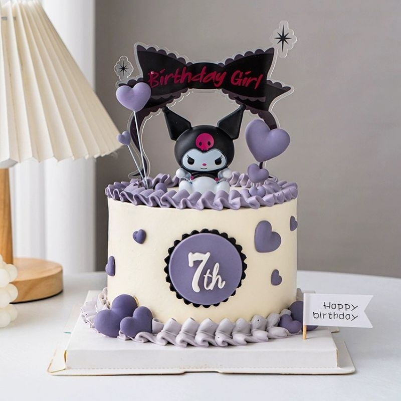 Jual Topper Cake Kuromi Sanrio / Hiasan Kue Tema Kuromi Sanrio Lengkap ...