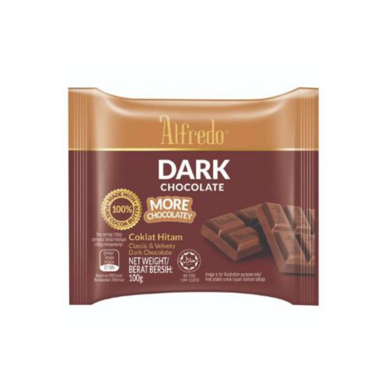 Jual Alfredo Dark Chocolater Bar 100G | Shopee Indonesia