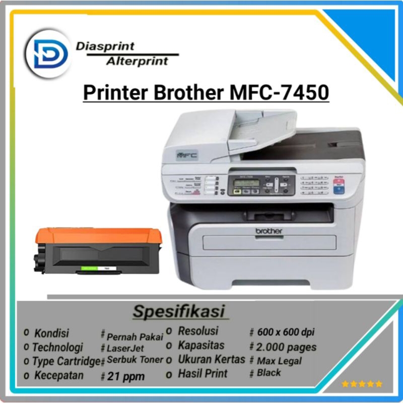 Jual Printer Brother MFC-7450(Scan,Copy,Fax F4) | Shopee Indonesia