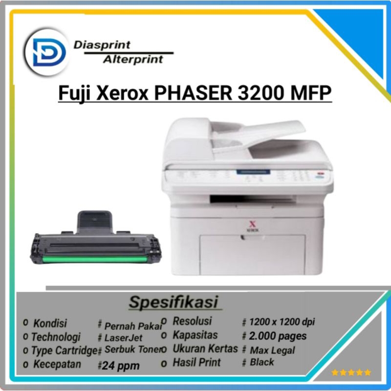 Jual Fuji Xerox WorkCentre PE220 Print,Scan,Copy(F4 adf)Sama Xerok 3200 ...