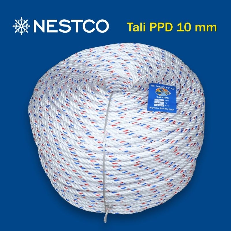 Jual Tali Tambang PPD Putih ukuran 10 mm berat 12 kg panjang 220 m /per ...