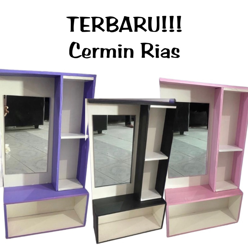 Jual cermin rias baru/rak kosmetik murah/rak kosmetik viral/rak ...