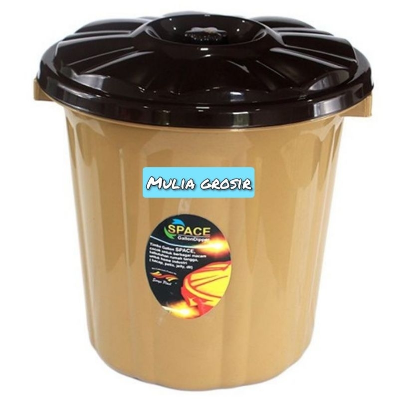 Jual Timba Air 30Liter dan 40Liter Timba Tutup Space Coklat | Shopee ...