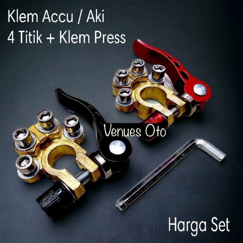 Jual Klem Accu / Aki - Klem Press + 4 Titik Baut Terminal - Harga Set ...