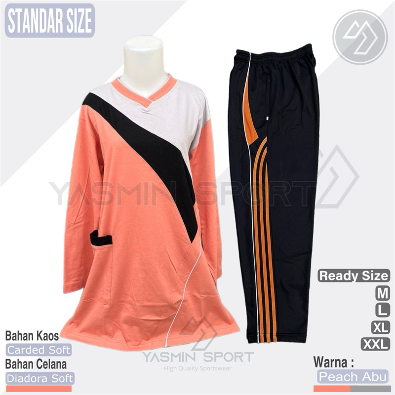 Jual Setelan Olahraga tunik Wanita Muslimah / 1Stel Baju Olahraga Senam / Oneset Seragam ...