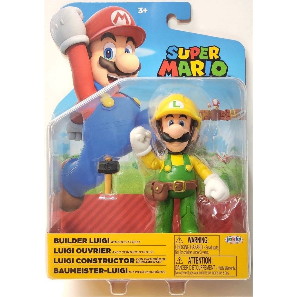 Jual Mainan Action Figure JAKKS Pacific Super Mario - Builder Luigi ...