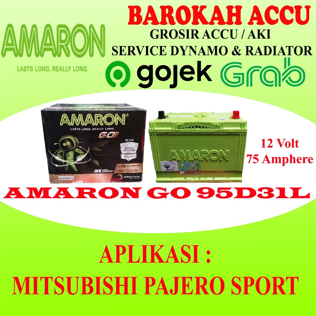 Jual AKI MOBIL AMARON GO 95D31L , 75 AH | Shopee Indonesia