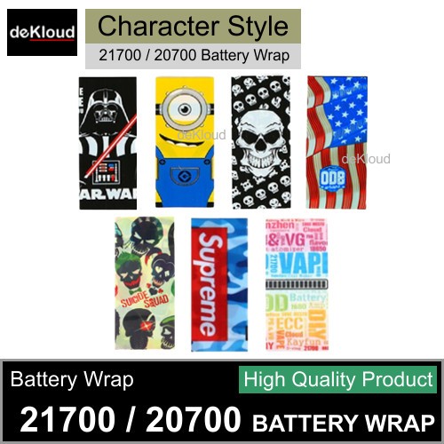 Jual 21700 20700 Character Style Battery Wrap | baterai batre batere ...