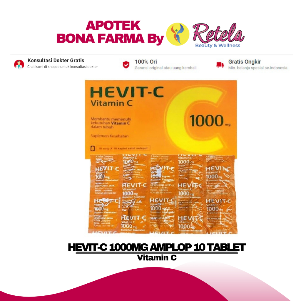 Jual HEVIT-C 1000MG AMPLOP 10 TABLET / VITAMIN C 1000 MG | Shopee Indonesia Jual HEVIT-C 1000MG AMPLOP 10 TABLET / VITAMIN C 1000 MG | Shopee Indonesia