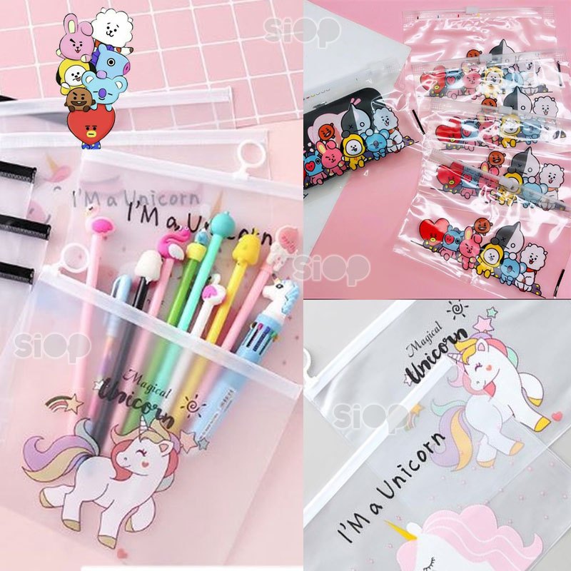 Jual Zipper Ziplock Pouch Transparan Motif/Karakter/Kartun | Shopee ...