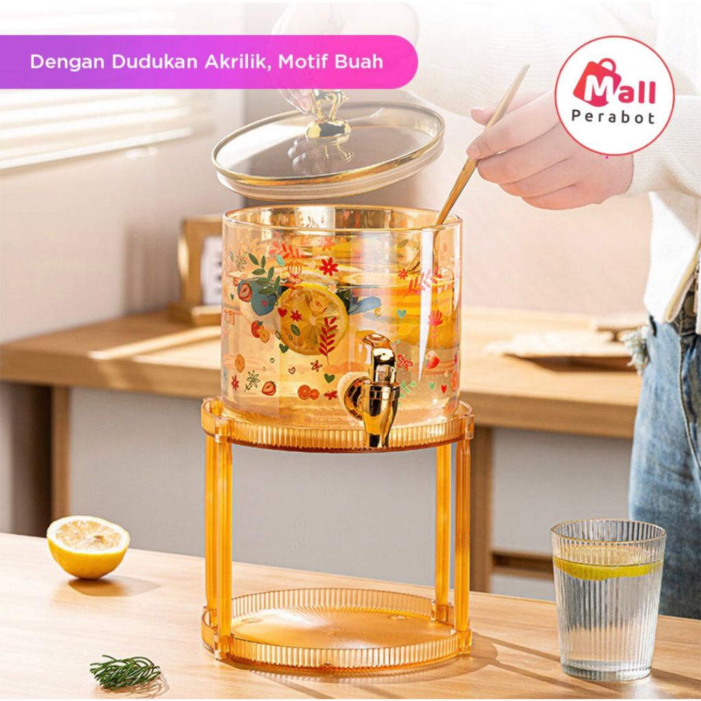 Jual Dispenser Air Kaca Ketel Air Dingin Kaca dengan Tatakan Kayu ...