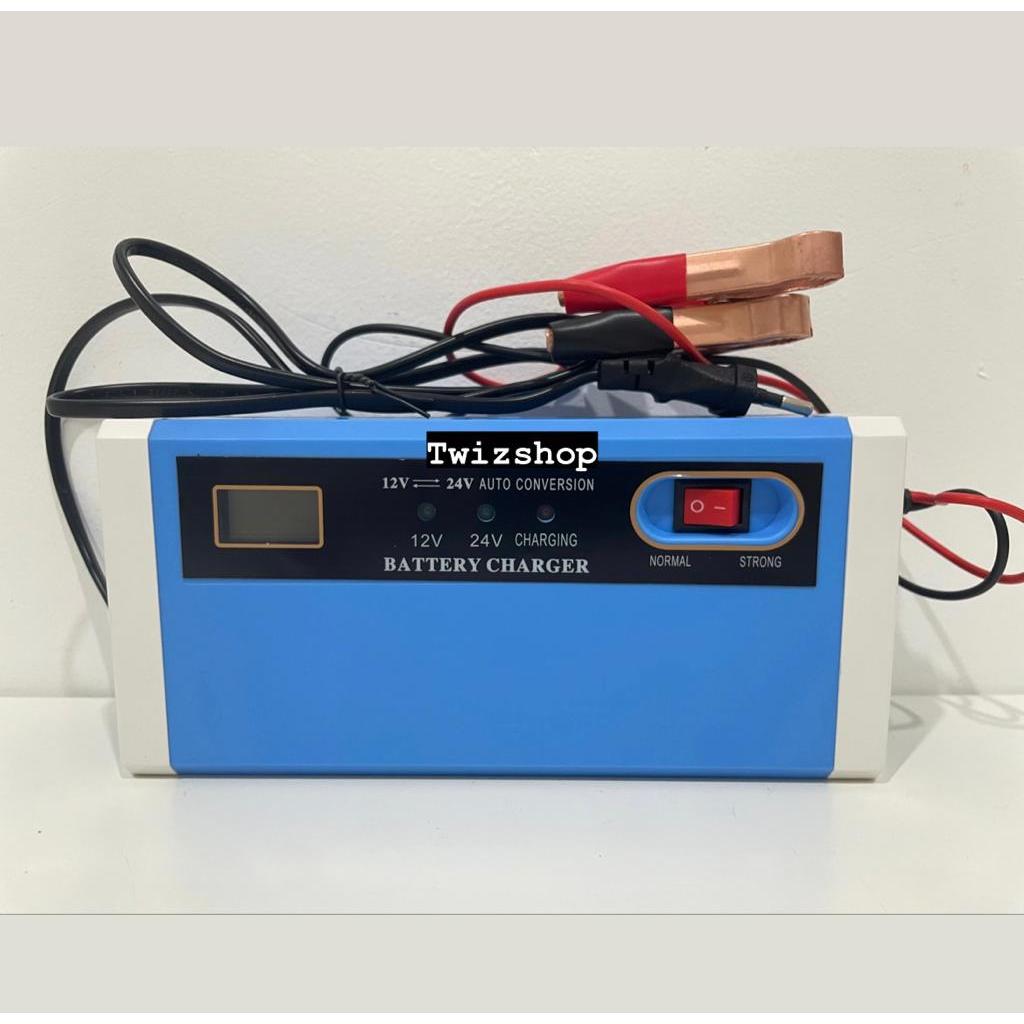 Jual Charger Aki 12V-24V 10A / Charger Aki Fast Charging Otomatis 12 Volt - 24 Volt 10 Ampere ...