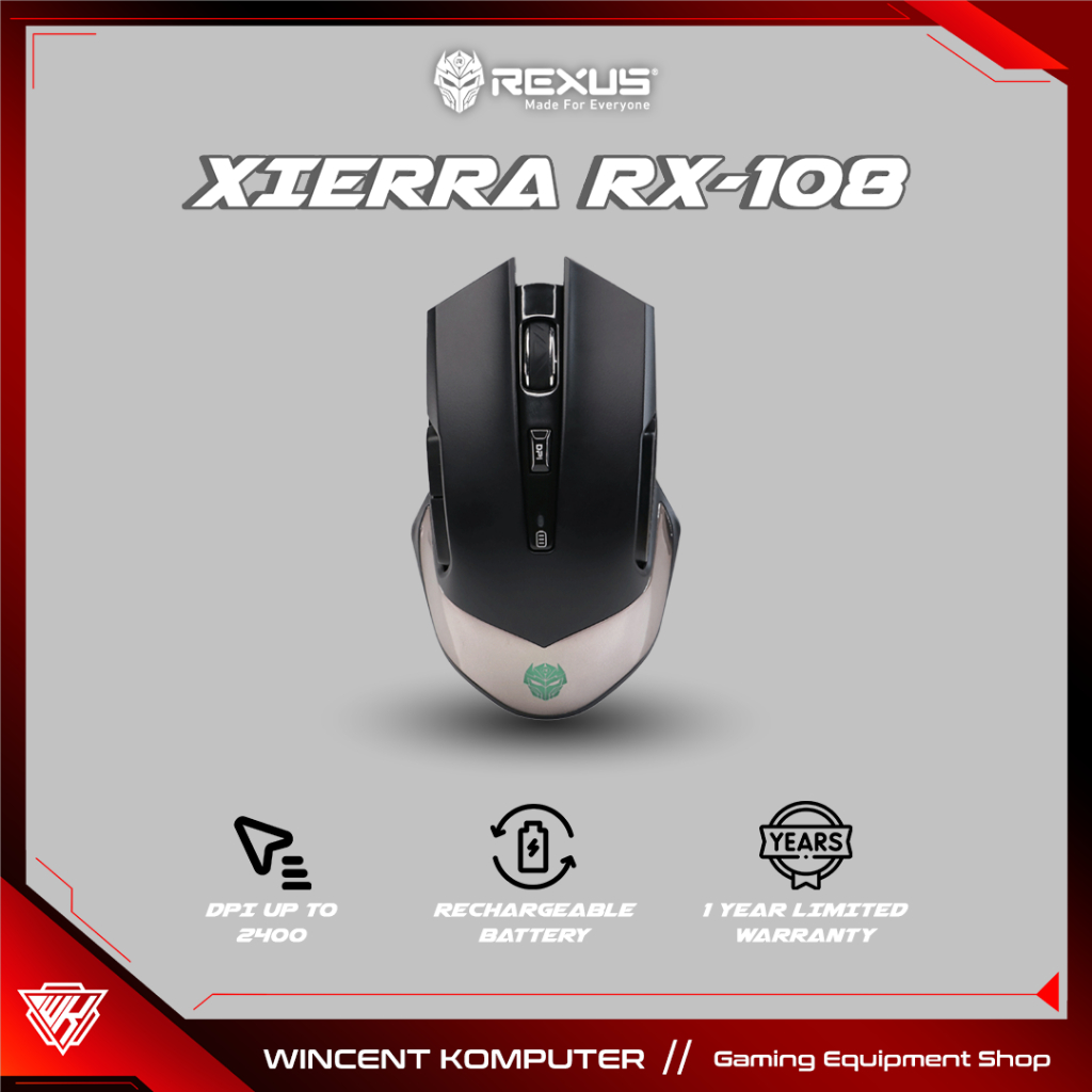 Jual Rexus Mouse Wireless Gaming Xierra 108 | Shopee Indonesia