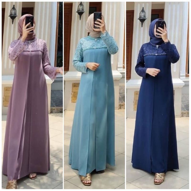 Jual REALPICT GAMIS PAYET PREMIUM GAMIS ATHAYA DRESS LUCIA BY ...