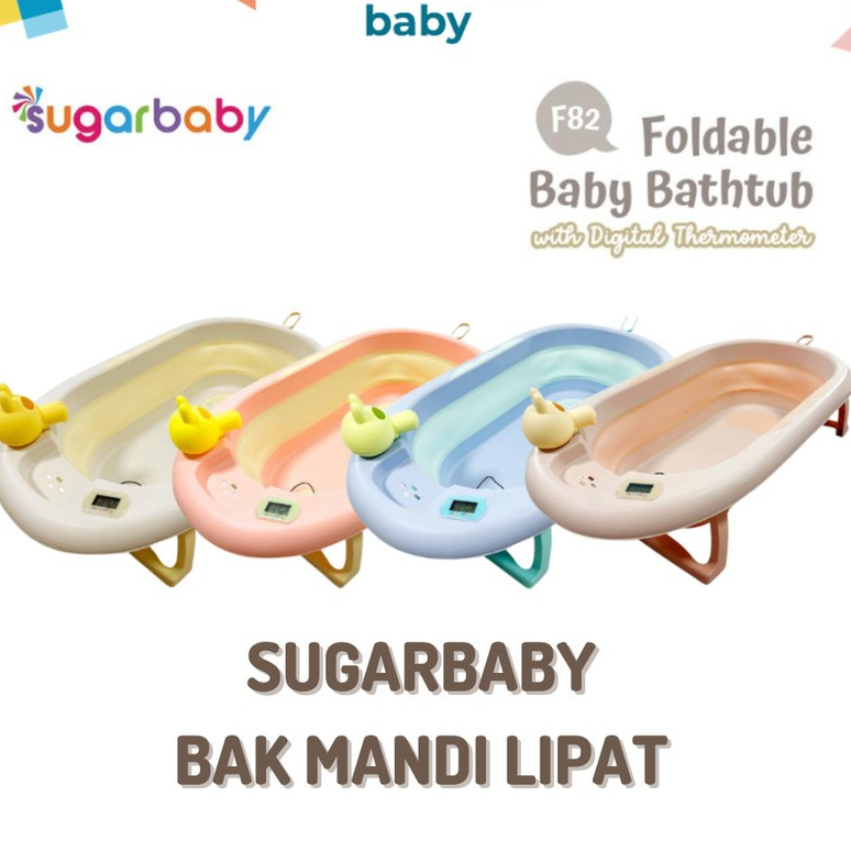 Jual SUGARBABY FOLDABLE BABY BATHTUB WITH DIGITAL THERMOMETER F82 | BAK ...