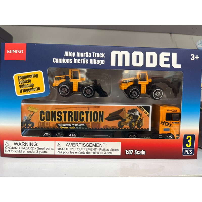 Jual BALI DENPASAR COD MINISO Alloy Inertia Truck (3 pcs) Mobil-mobilan ...