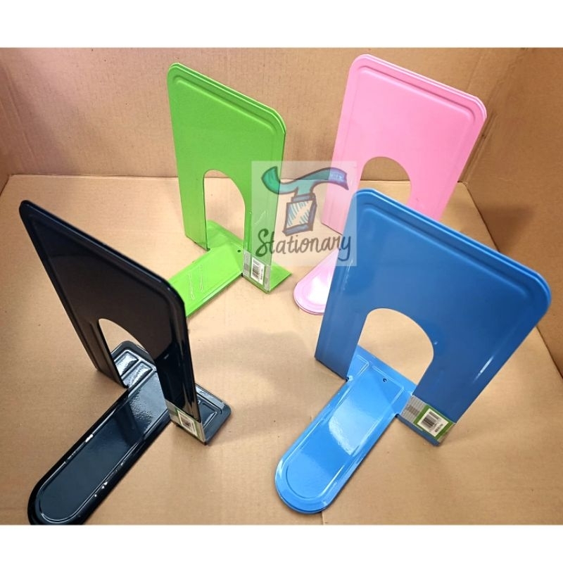 Jual Pembatas Buku Besi (1 Set) / Penyangga Buku / Siku Buku / Book End ...