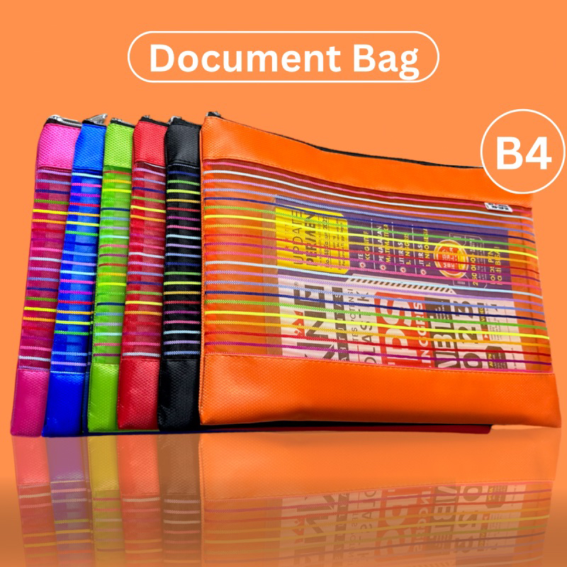 Jual Starko Document Pocket Zipper Bag Jala Seleting Folio Kertas F4 B4