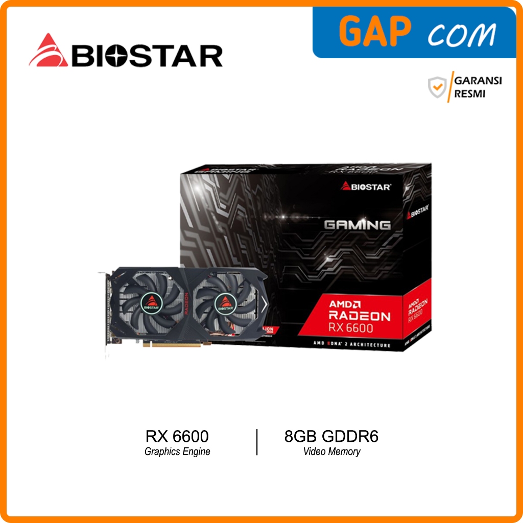 Jual VGA Biostar AMD Radeon RX 6600 8GB GDDR6 - VGA RX6600 | Shopee ...