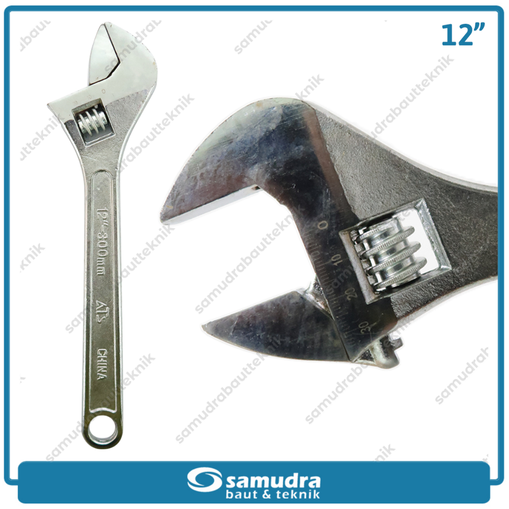 Jual ATS Kunci Bago 12" Inggris Jepit Mur Baut Buaya Wrench Serbaguna ...