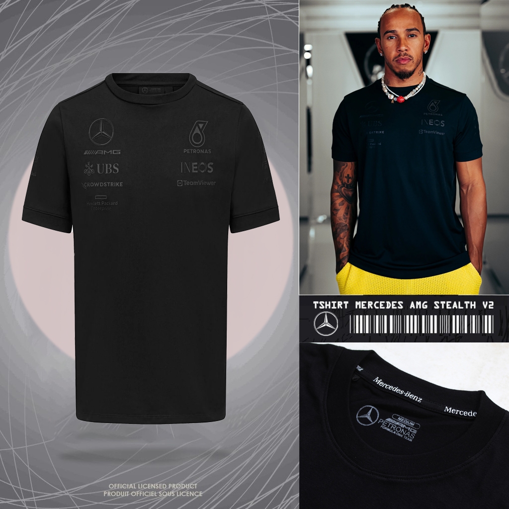 Jual TSHIRT RACING / KAOS PREMIUM AMG F1 BLACK 2023 24S / BAJU PREMIUM ...