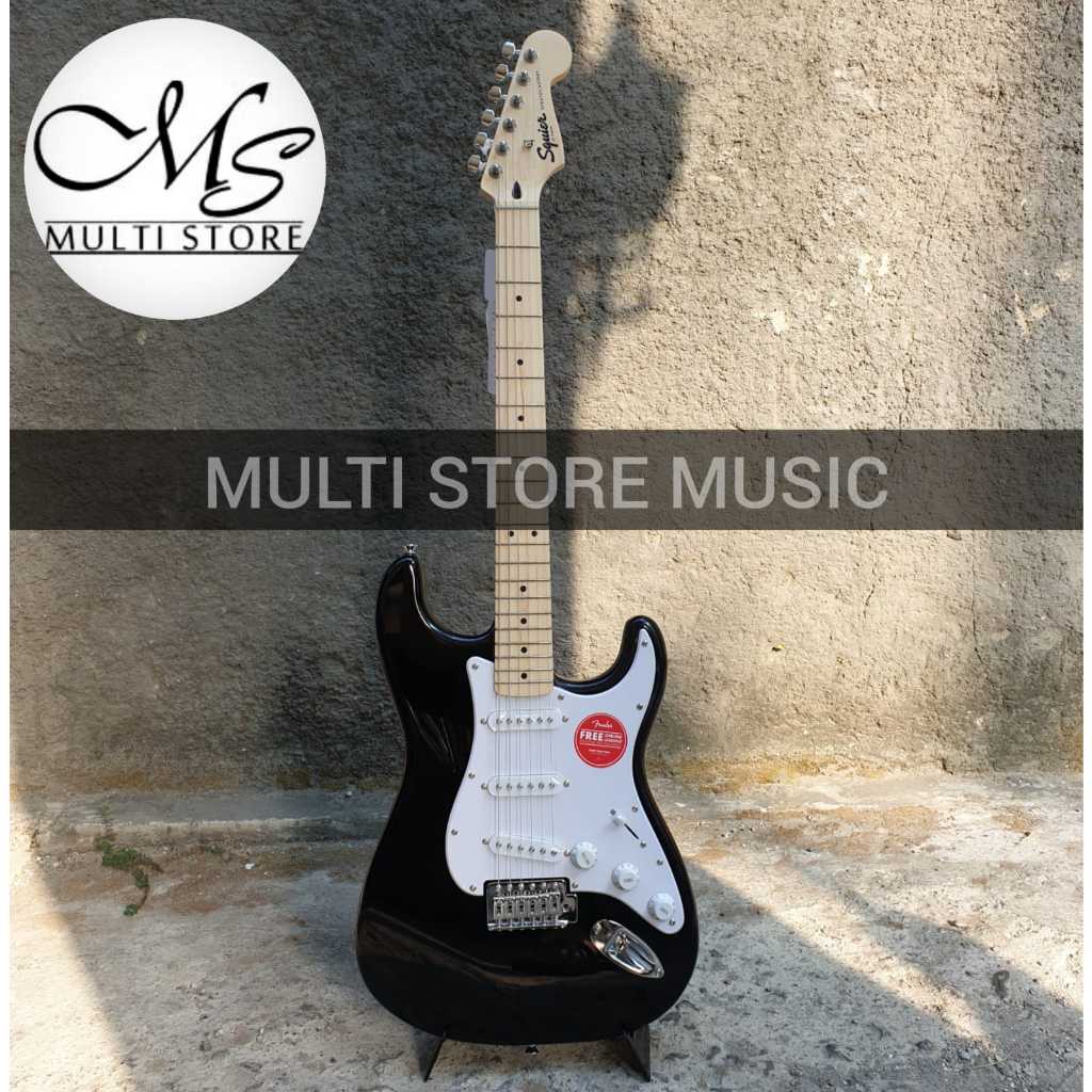 Jual Gitar Elektrik - Squier Sonic Stratocaster - Maple FB Black - Black | Shopee Indonesia