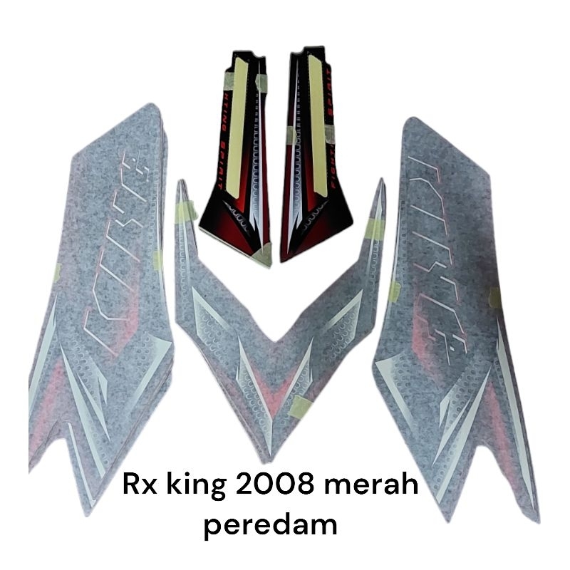 Jual STRIPING STICKER STIKER RX KING 2008 MERAH KOMPLIT TANK BOX AKI ...