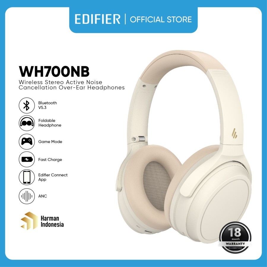 Jual EDIFIER WH700NB Wireless Stereo ANC Over-Ear Headphone | Shopee ...