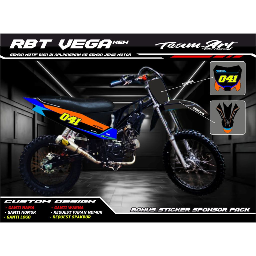 Jual decal stiker rbt vega new custom | Shopee Indonesia