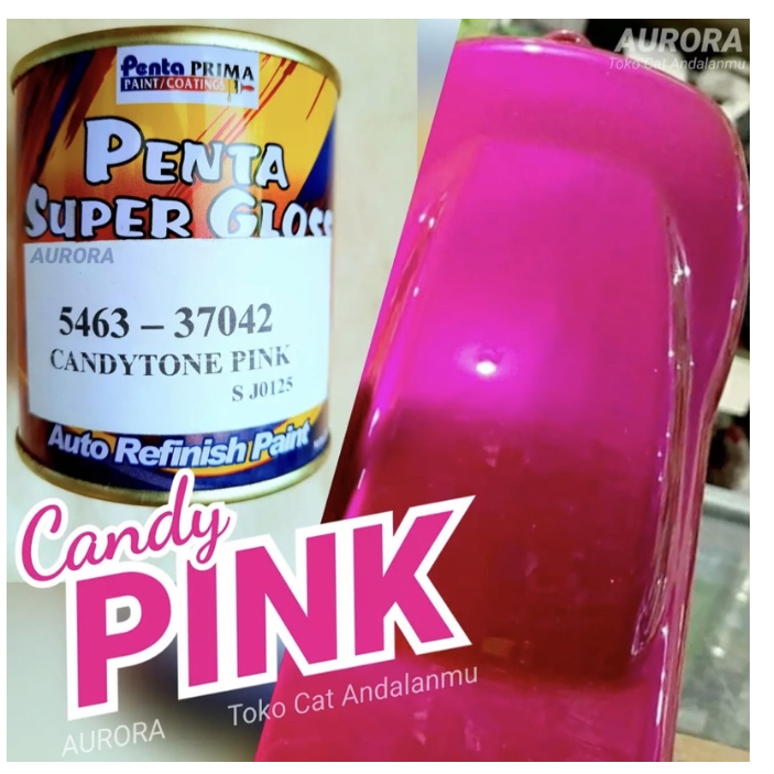 Jual Cat Penta Super Gloss Candytone Pink 200ml Candy Tone Merah Muda ...
