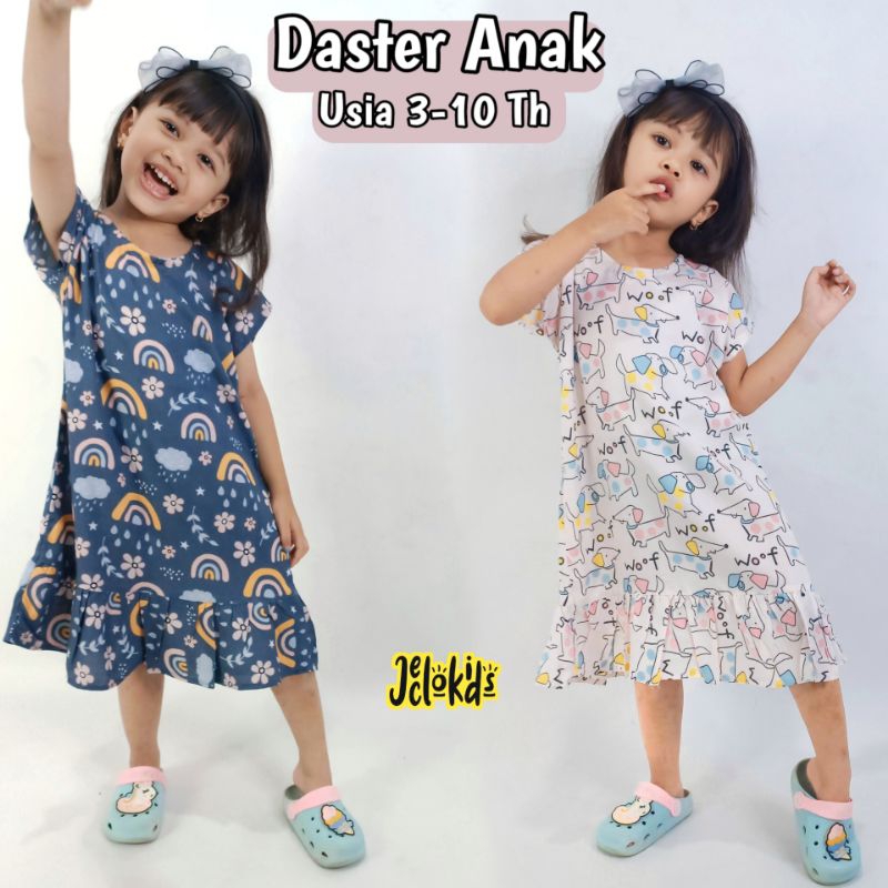 Jual Daster Anak Perempuan Bahan Rayon Viscose / HOMEDRESS Anak Usia 3 ...