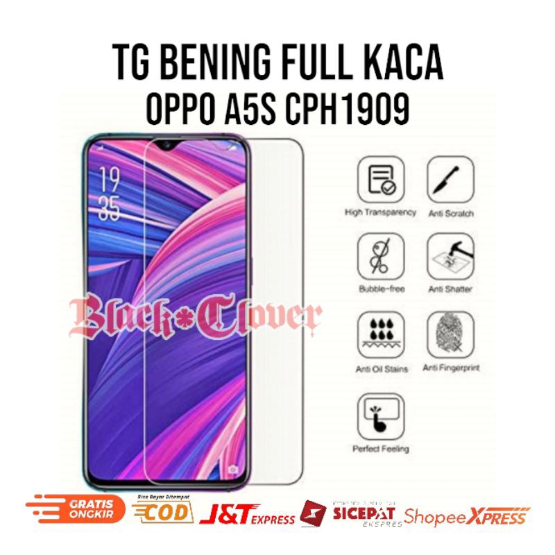 Jual OPPO A5S / TAMPERED TEMPERED GLASS ANTI GORES TG KACA BENING OPPO A5S CPH1909 | Shopee ...