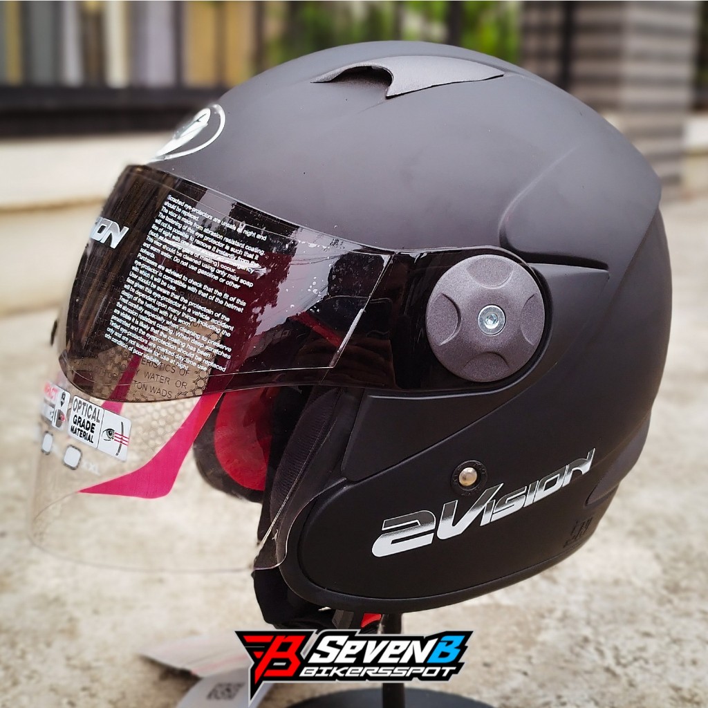 Jual HELM KYT 2 VISION 2V HALF FACE ORIGINAL SNI SEVENB | Shopee Indonesia