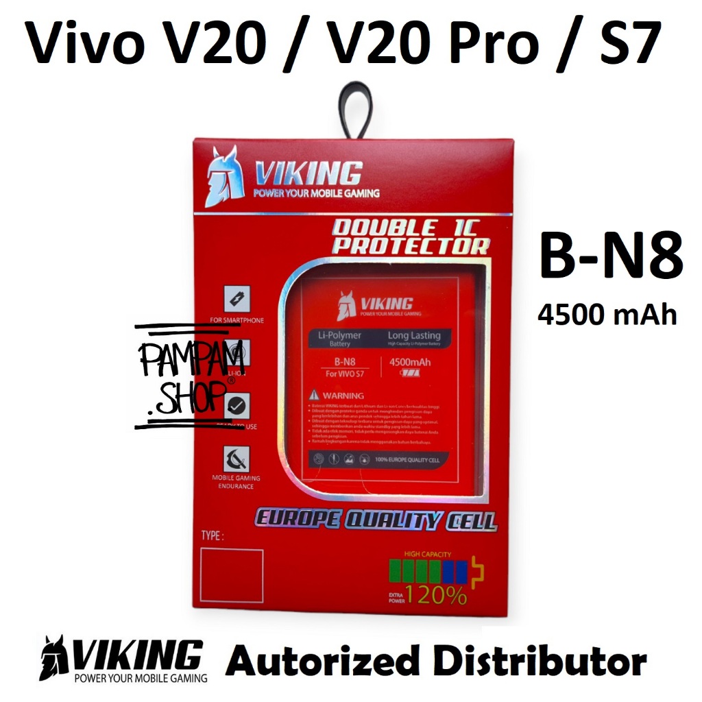 Jual Baterai VIKING Double Power Vivo V20 / V20 Pro / S7 B-N8 BN8 Batre ...