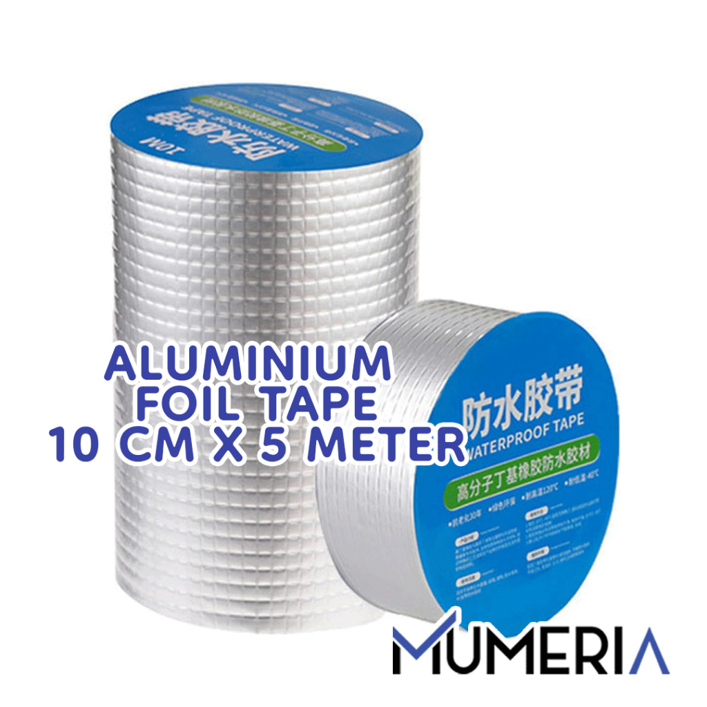 Jual Aluminium Foil 10 cm x 5 m Butyl Rubber Super Tape Lakban Lem ...