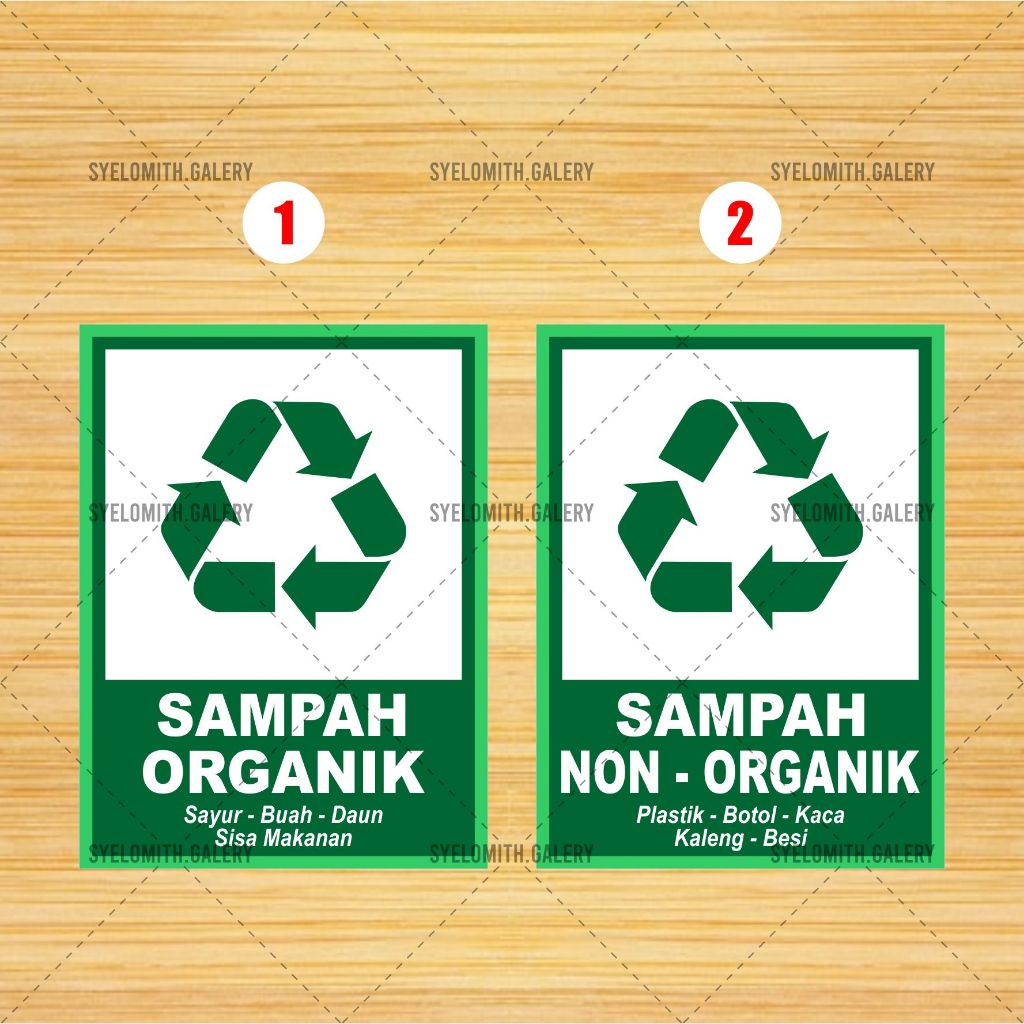 Jual Stiker Sampah Organik dan Stiker Sampah Non Organik | Shopee Indonesia