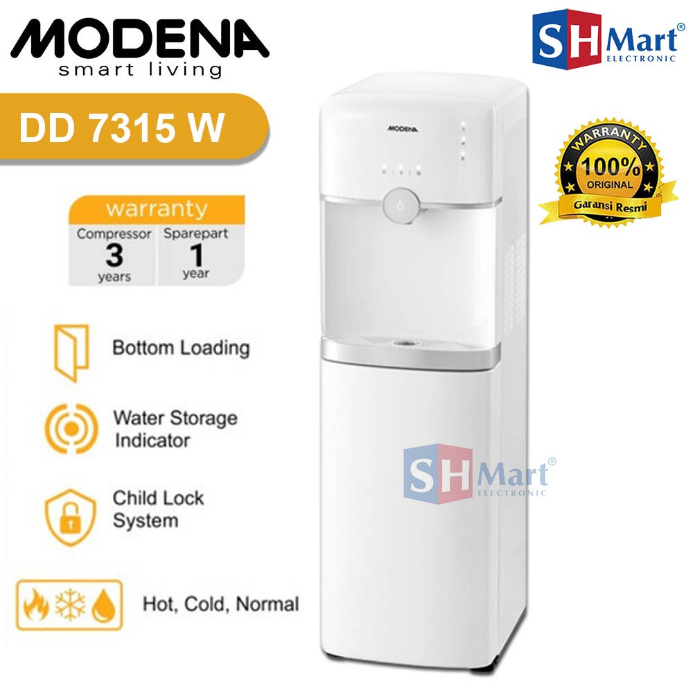 Jual DISPENSER GALON BAWAH MODENA DD-7315W / DD7315W LUCINDO - PUTIH ...
