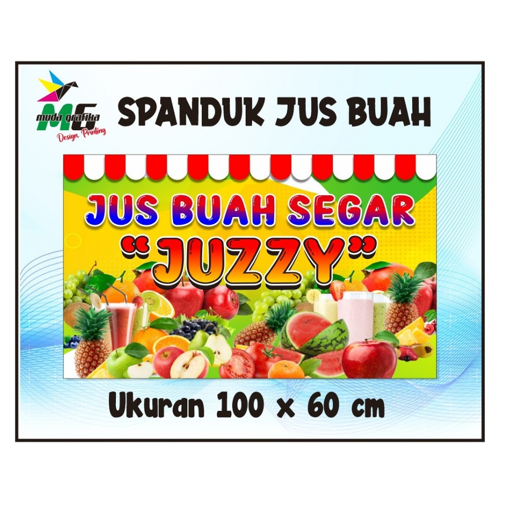 Jual Spanduk Jus Buah/Banner Jus Buah Segar_100x60 | Shopee Indonesia