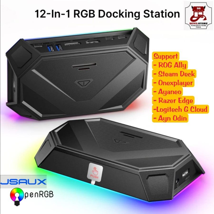 Jual JSAUX 12 in 1 RGB Docking Station Rog Ally Steam Deck Ayaneo Dock | Shopee Indonesia